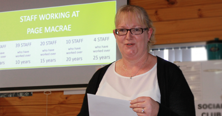 Fiona celebrates 20 years with the company - Page Macrae Engineering
